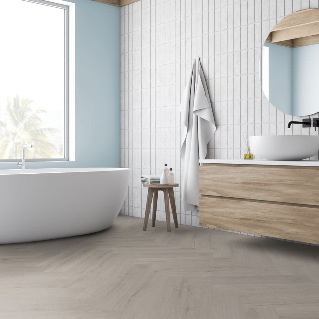 Lignum Core Greywood Oak Herringbone - Luxury Vinyl Tiles