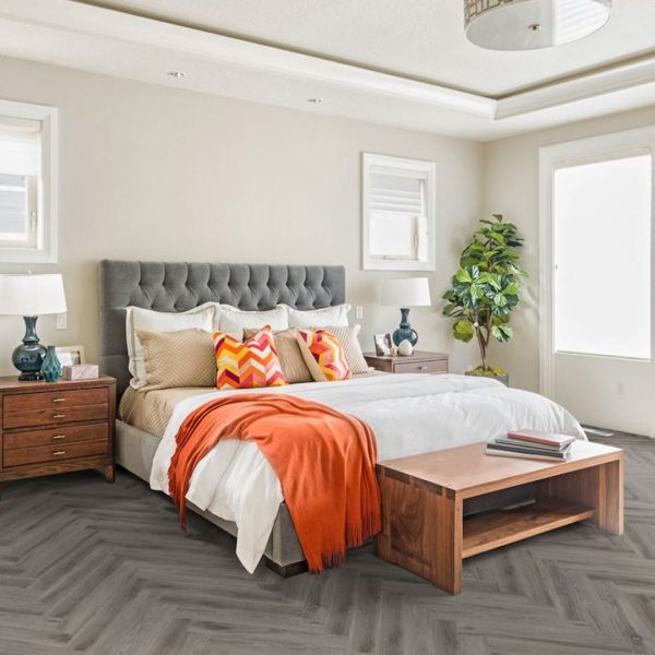 Lignum Core Rustic Grey Oak Herringbone - Luxury Vinyl Tiles