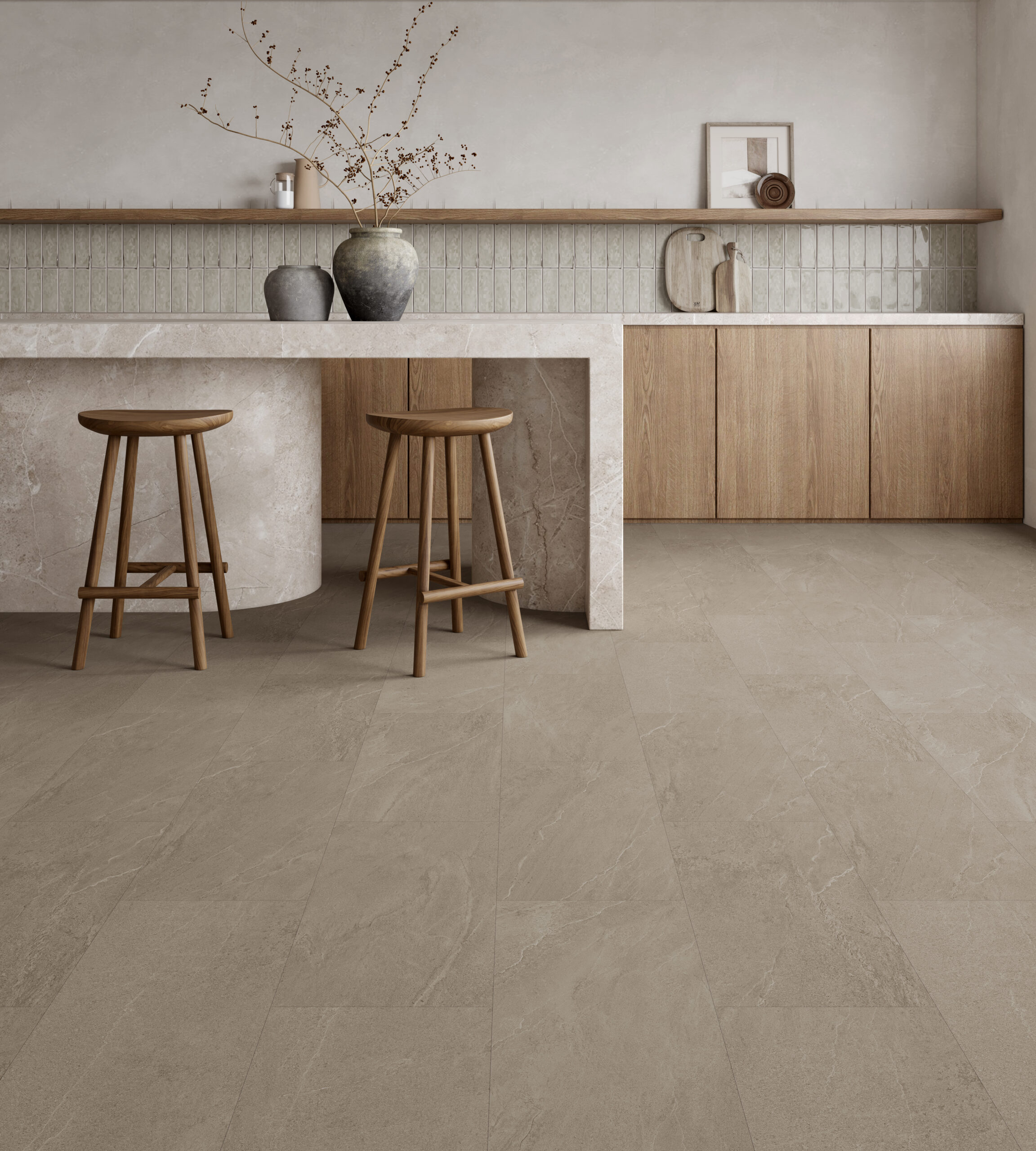 Lignum Core Beige Slate Tile - Luxury Vinyl Tiles
