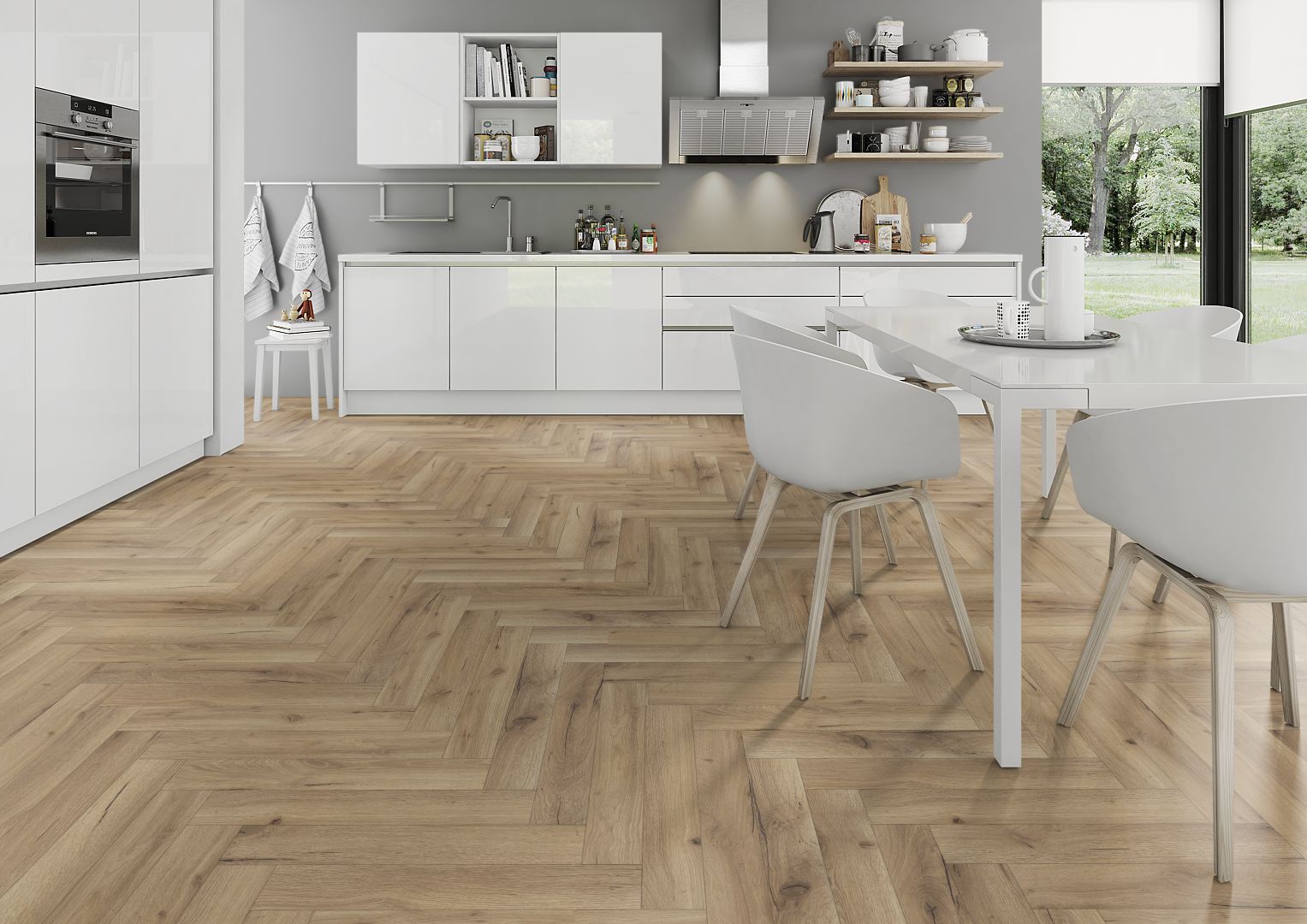 Lignum Fusion Albany Oak Herringbone - Luxury Vinyl Tiles