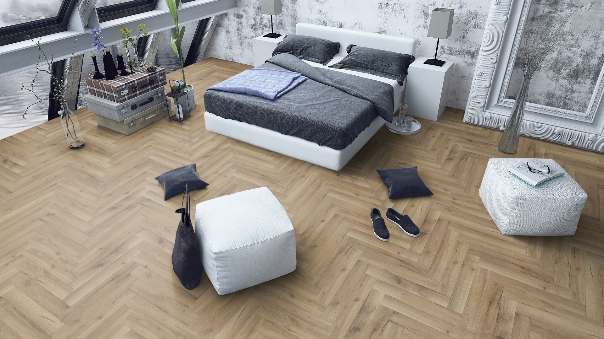 Lignum Fusion Albany Oak Herringbone - Luxury Vinyl Tiles